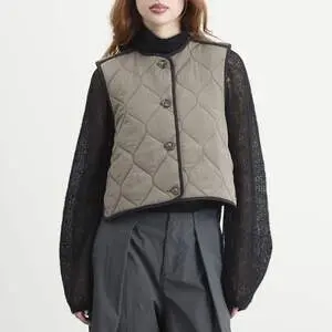 STEL Contrast Quilted Vest Jacket
