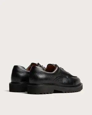 JACQUES SOLOVIERE Max Jumbo Grain Derbie Shoes - Black