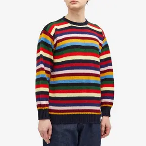 JAMIESON'S OF SHETLAND Stripe Crew Knit | Size: | 100% Wool | End Clothing
