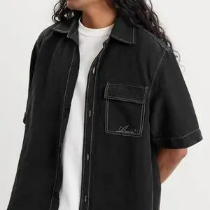 Amiri Script Linen Shirt