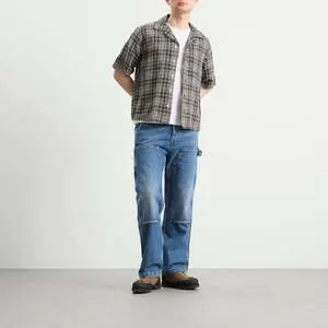 CORRIDOR Plaid Seersucker Shorts Sleeve Shirt