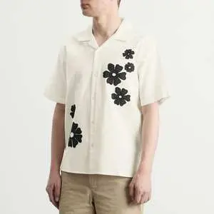 WAX LONDON Didcot Applique Flowers Vacation Shirt