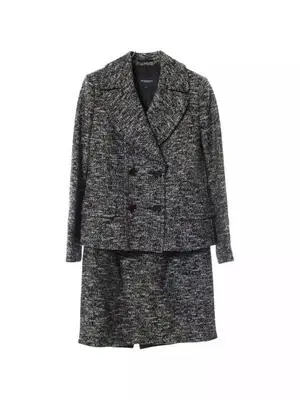 Burberry 2000s Double-breasted Skirt Suit - Black