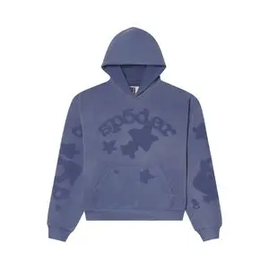 SP5DER Applique Beluga Hoodie 'steel