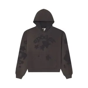 SP5DER Applique Beluga Hoodie 'granite - Black