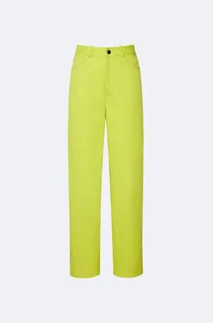 Lapointe Denim Straight Leg Pant - Lime