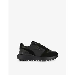 Carvela Delfina Suede And Leather Trainers - Black
