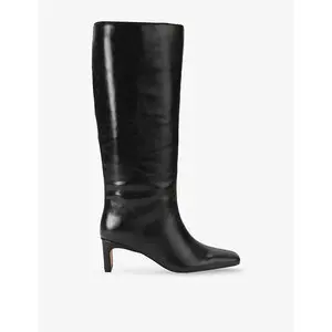Steve Madden Jendi Heeled Leather Knee-high Boots - Black