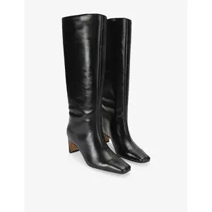 Steve Madden Jendi Heeled Leather Knee-high Boots