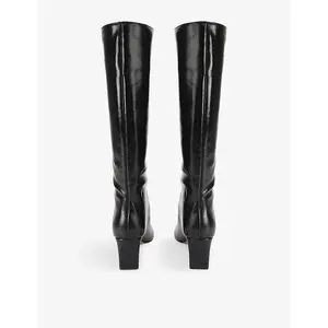 Steve Madden Jendi Heeled Leather Knee-high Boots