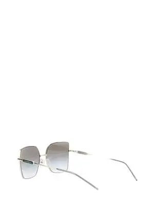 Emporio Armani Square-lens Sunglasses With Metal Logo Plaque On Temple For - Metallic