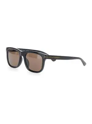Emporio Armani S Square-lens Acetate Sunglasses With Side Logo - Black