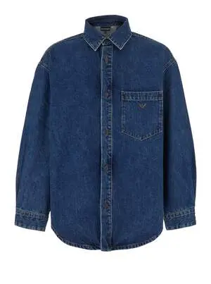Emporio Armani S 100% Cotton Denim Shirt