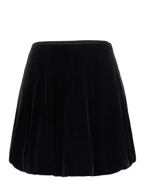 Emporio Armani Pleated Mini Skirt With Elasticated Waist