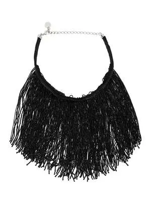 EMPORIO ARMANI Emporio Armani Fringed Mini Necklace With Back Closure In Glass And Acetate