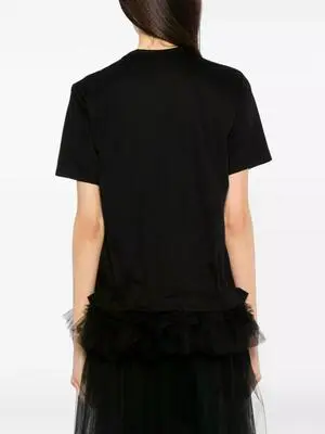 Noir Kei Ninomiya Tulle-hem T-shirt