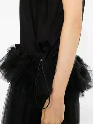 Noir Kei Ninomiya Tulle-hem T-shirt