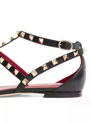 Valentino Garavani Rockstud Leather Ballet Flats