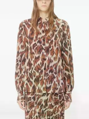 Valentino Garavani Silk Shirt With Animalier Print