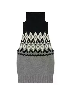 ARMARIUM Gala Fair Isle Knitted Top - Grey