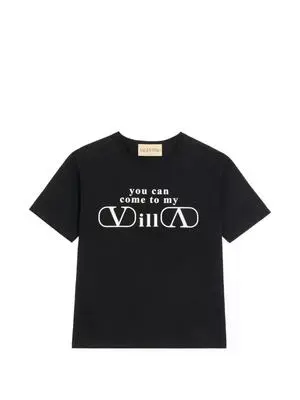 Valentino Garavani Slogan-print T-shirt - Black