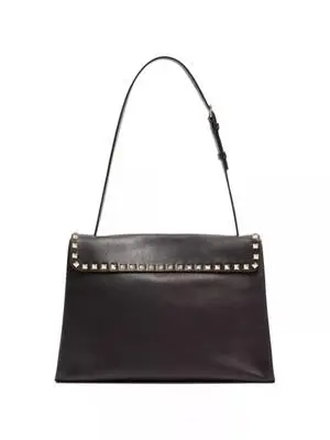 Valentino Garavani Rockstud Maxxing Medium Shoulder Bag In Smooth Calfskin - Black
