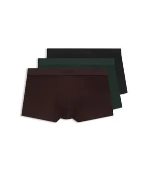 BOSS Three-pack Of Stretch-cotton Trunks With Logo Waistbands - Patterned