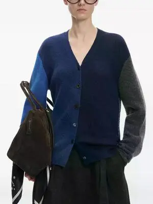 JNBY Patchwork V-neck Cardigan