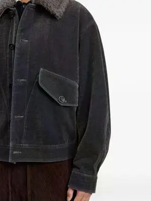 CROQUIS Shearling-collar Denim Jacket