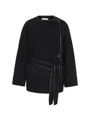 LESS Double-faced Tweed Coat - Black