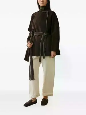 LESS Double-faced Cropped Coat - Brown