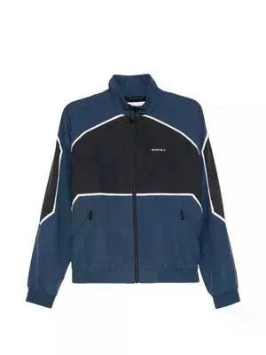 PORTS V Colour-block Panelled Jacket - Blue