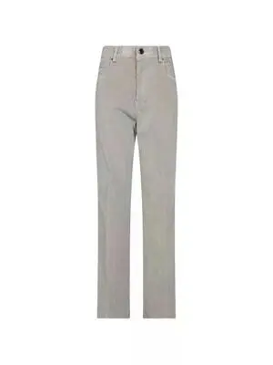 BERWICH Patrizia Corduroy Straight Trousers - Grey