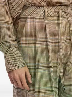 ERMANNO FIRENZE Checked Drawstring-waist Trousers