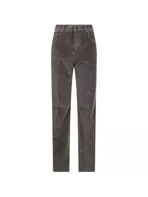 BERWICH Patrizia Corduroy Straight Trousers - Grey