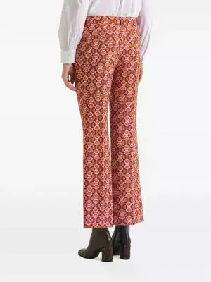 Malìparmi Geometric-print Flared Trousers