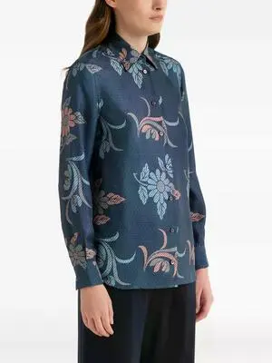 Malìparmi Floral-print Long-sleeve Shirt