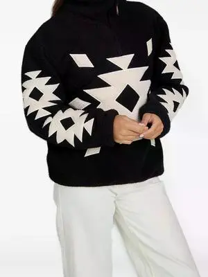 BRUNOTTI Charley Geometric-pattern Fleece Sweater