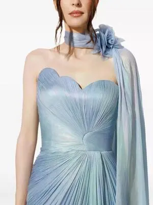 IRIS SERBAN Anette Draped Floral-detail Dress