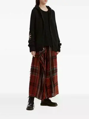 Y’s Intarsia-knit Zip-up Cardigan