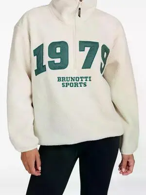 BRUNOTTI Urban Fleece-texture Logo-patch Sweater - Neutrals