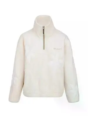 BRUNOTTI Kirsten Floral-patch Fleece Sweater - Neutrals