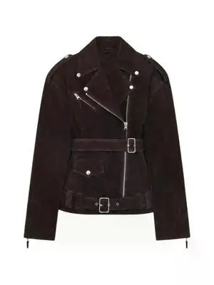 IRO PARIS Faithfull Belted Suede Jacket - Brown