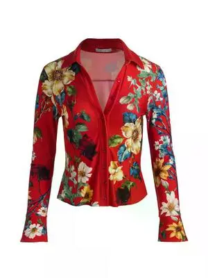 Alice + Olivia Freya Floral-print Shirt - Red