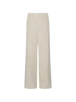 Marella Corduroy Wide-leg Trousers - Neutrals