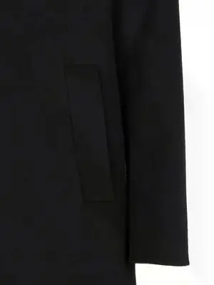 HEVO Cassano Single-breasted Wool Coat - Black