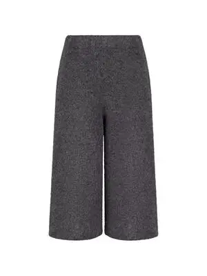 AMOMENTO Brushed-knit Culotte Trousers