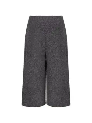 AMOMENTO Brushed-knit Culotte Trousers