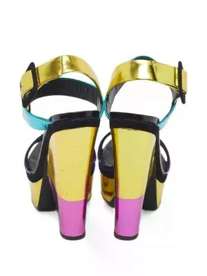 GIUSEPPE ZANOTTI Platform Ankle-strap Sandals - Yellow