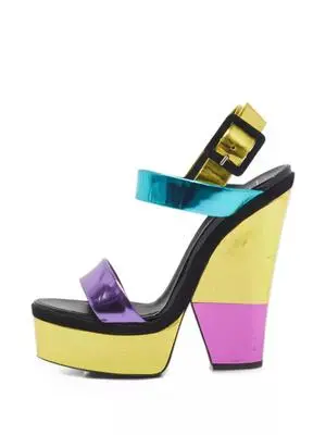 GIUSEPPE ZANOTTI Platform Ankle-strap Sandals - Yellow